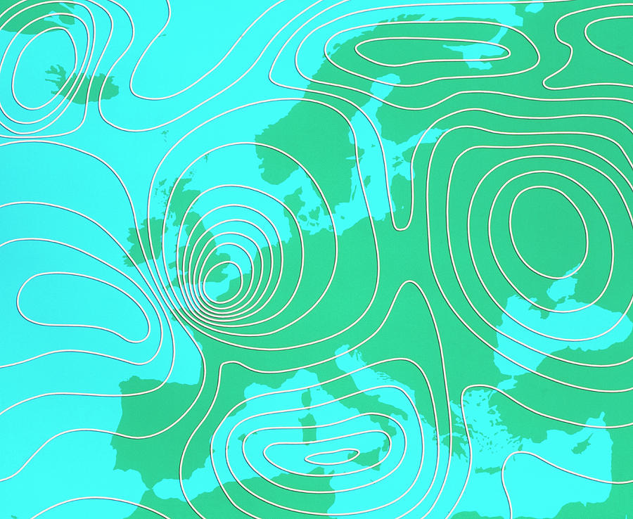 European Isobaric Map With Low And High Systems Photograph by Science ...