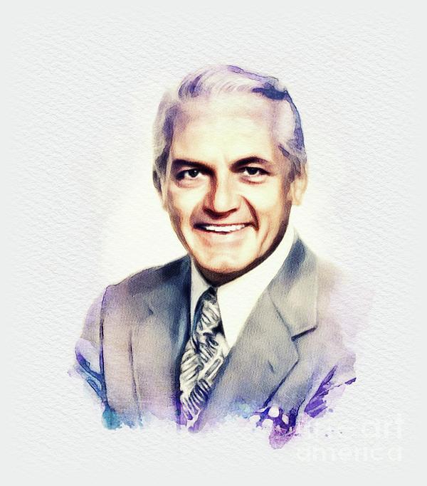 Ted Knight, Comedy Actor Greeting Card by Esoterica Art Agency