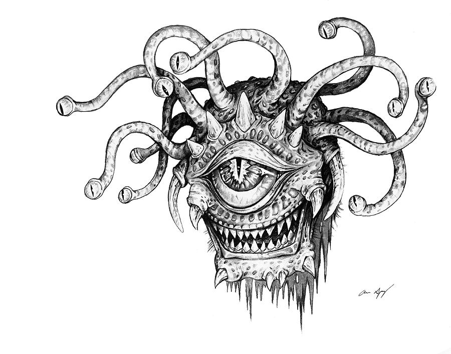 Beholder Drawing by Aaron Spong - Pixels