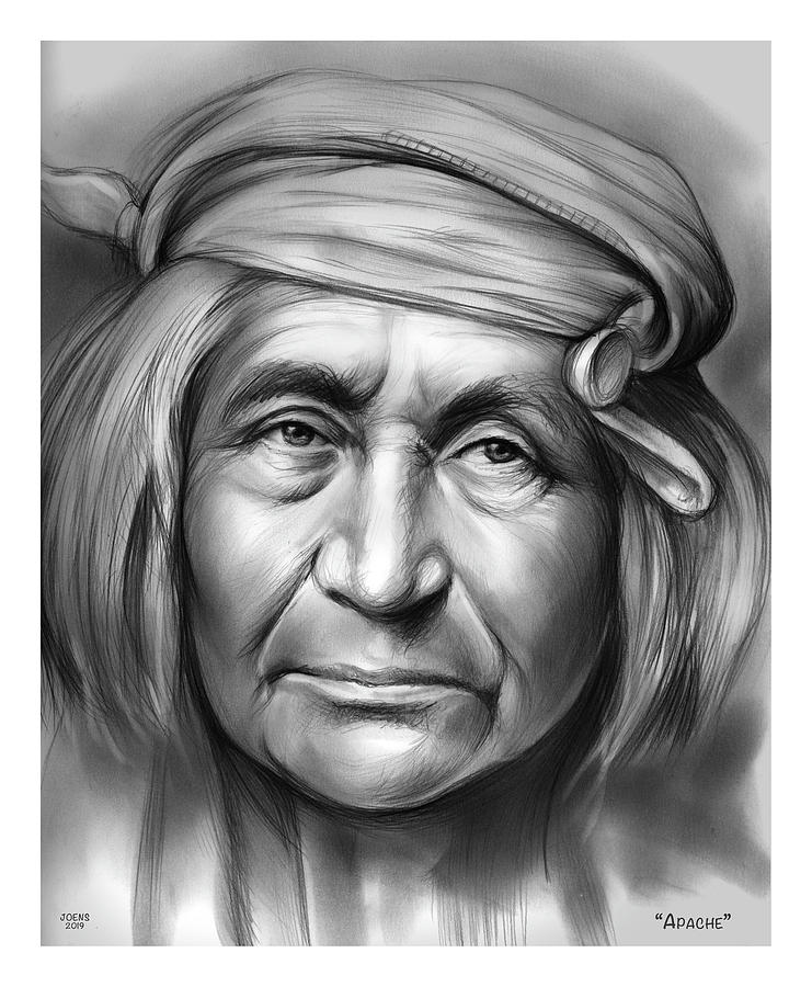 Apache Drawing by Greg Joens - Pixels