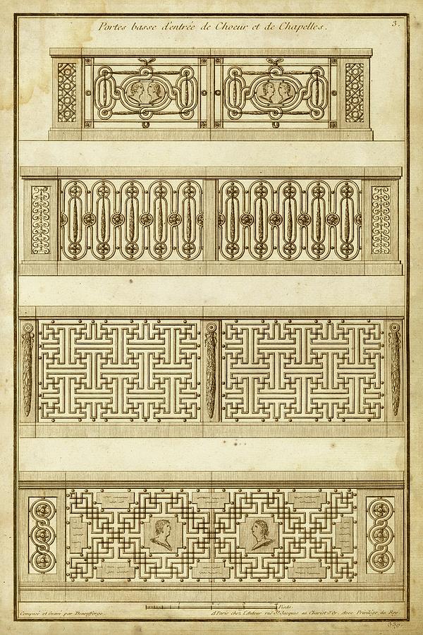 Vintage Gate Design II Painting by Deneufforge - Pixels