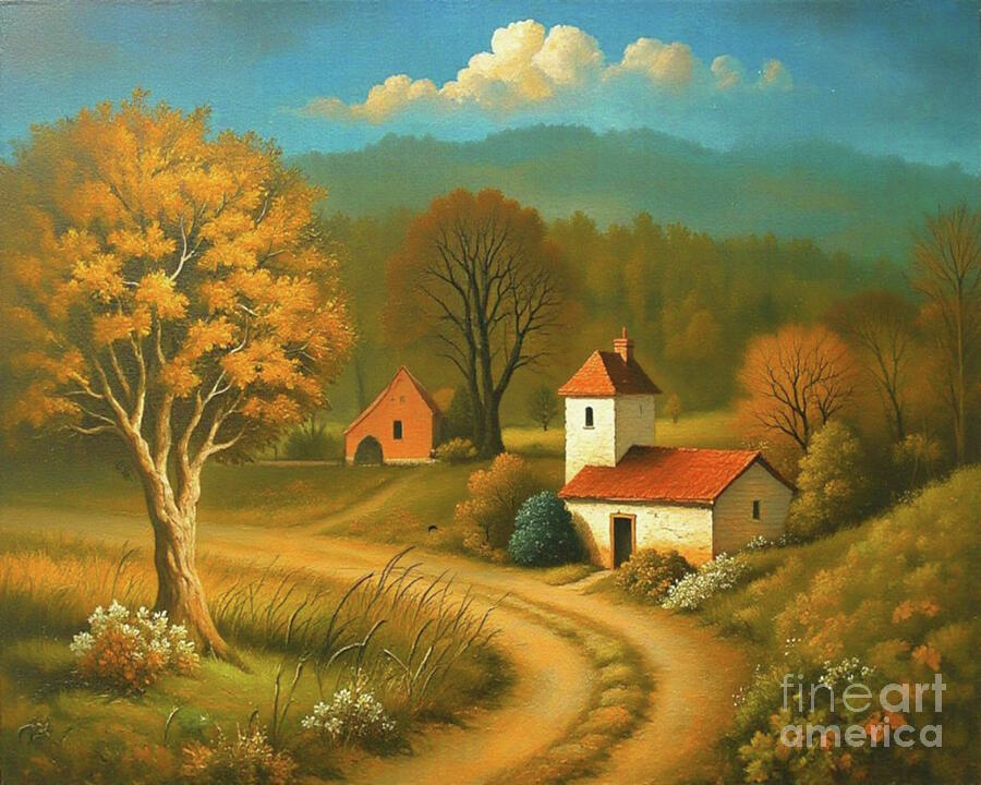 Afternoon Ranch landscape by Sandra Young Servis