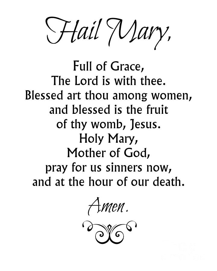 Hail Mary by Classically Printed