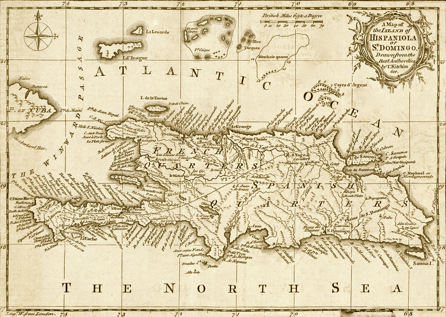 Hispaniola 1758 Drawing by Vintage Maps - Pixels