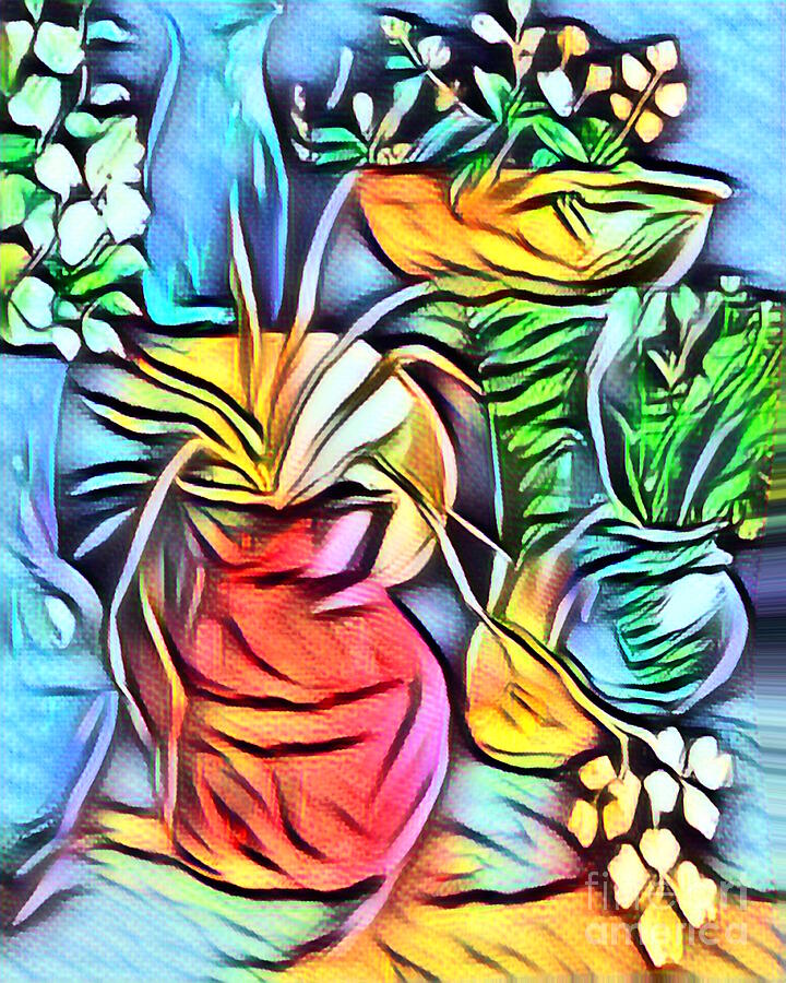 IMPRESSIONIST POTTERY Art Print by Sandra Young Servis