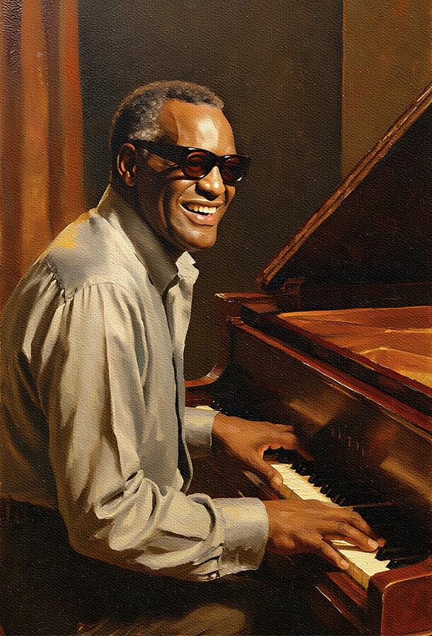 Joyful Ray Charles in Motion Painting by John Springfield - Pixels