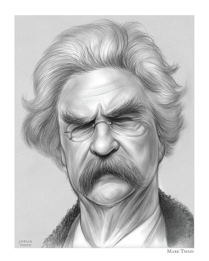 Mark Twain - pencil by Greg Joens