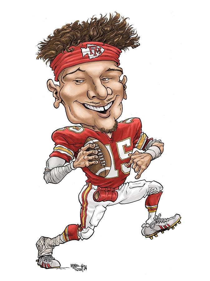 Patrick Mahomes in color by Mike Scott