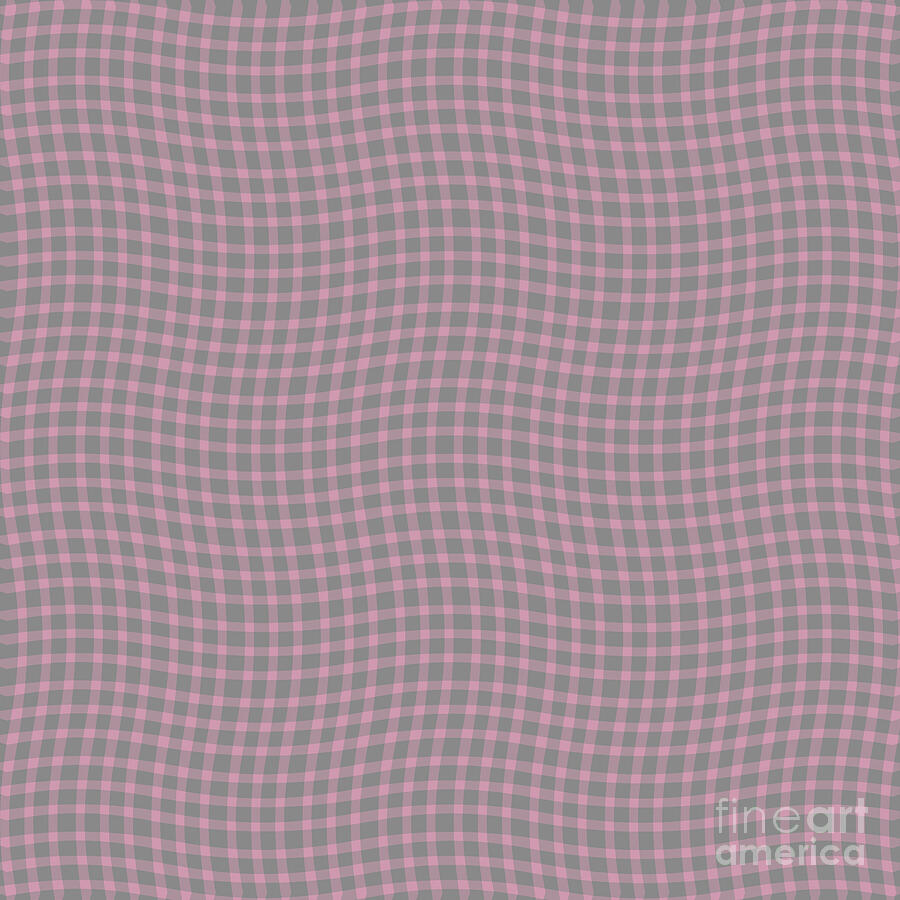 Pink and Gray Checkered Pattern Digital Art by Deborah Carpenter - Pixels