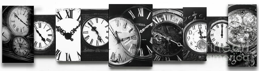 Vintage Clock Collage Photograph by Annabelle Hall - Pixels