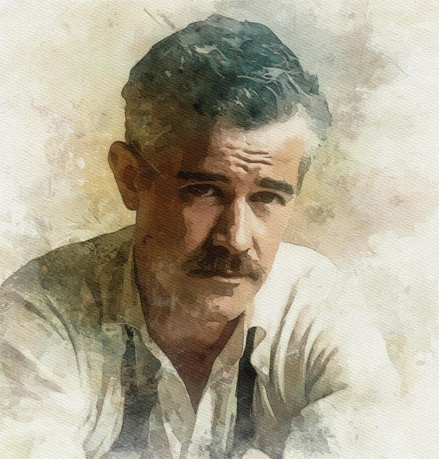 William Faulkner Painting by John Springfield - Pixels